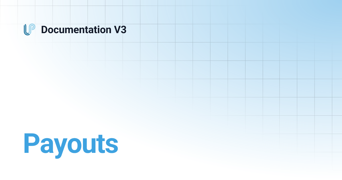 Payouts | Documentation V3