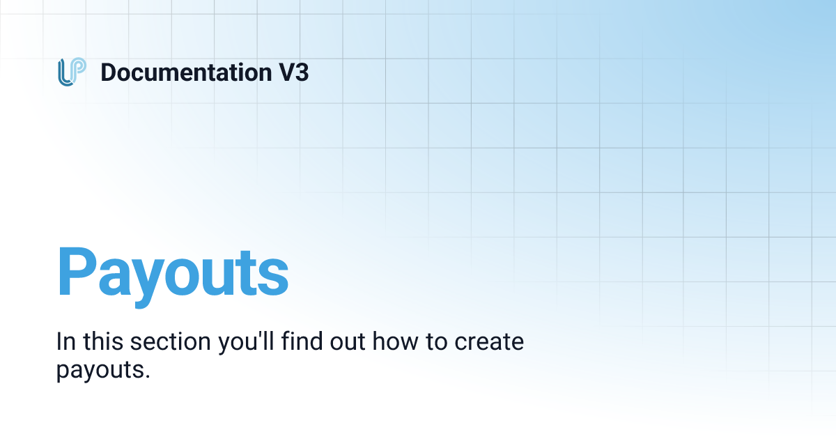 Payouts | Documentation V3