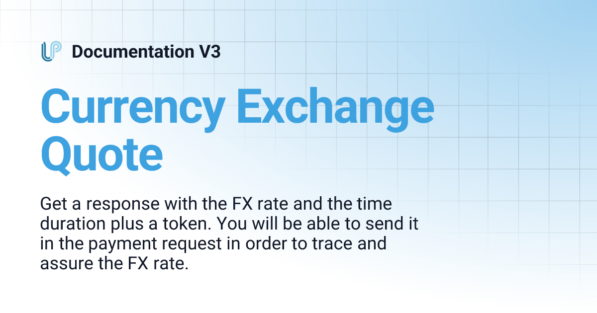 Currency Exchange Quote | Documentation V3