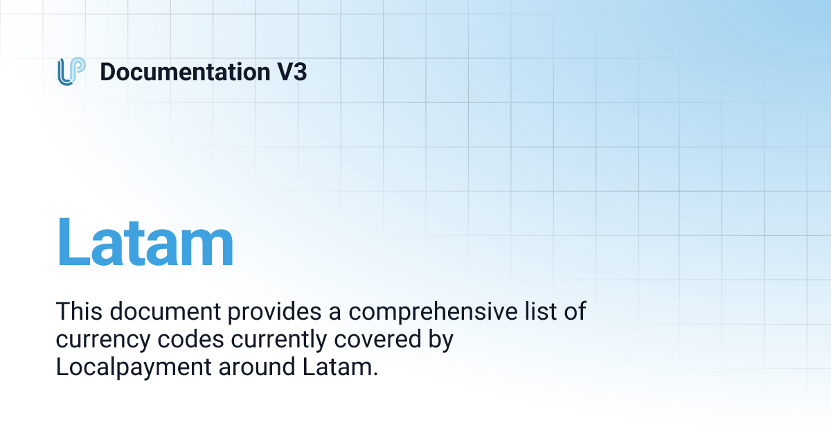 Latam | Documentation V3