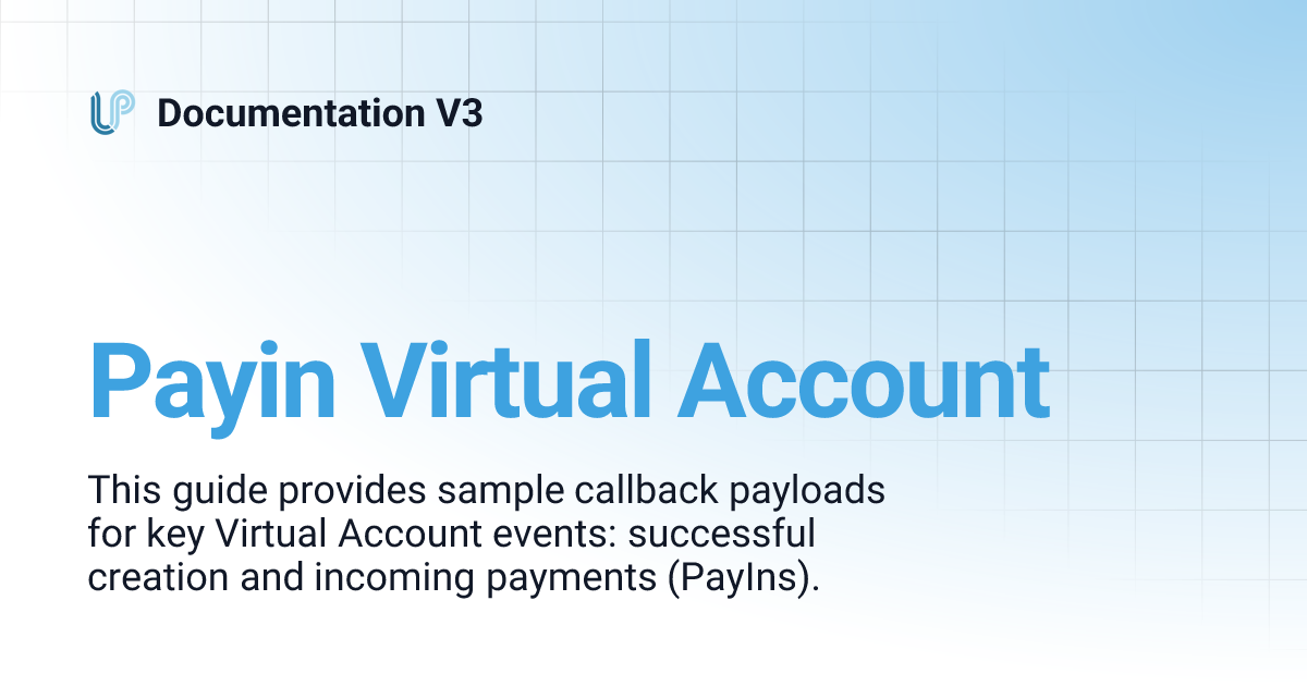 Payin Virtual Account | Documentation V3