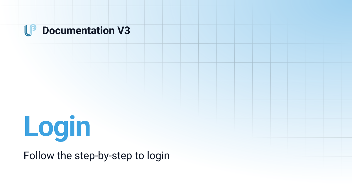 Login | Documentation V3