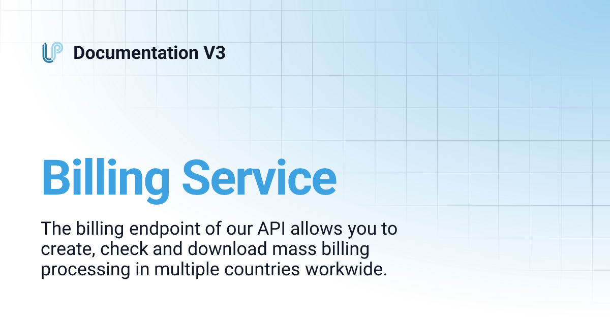 Billing Service | Documentation V3