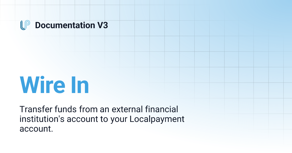 Wire In | Documentation V3