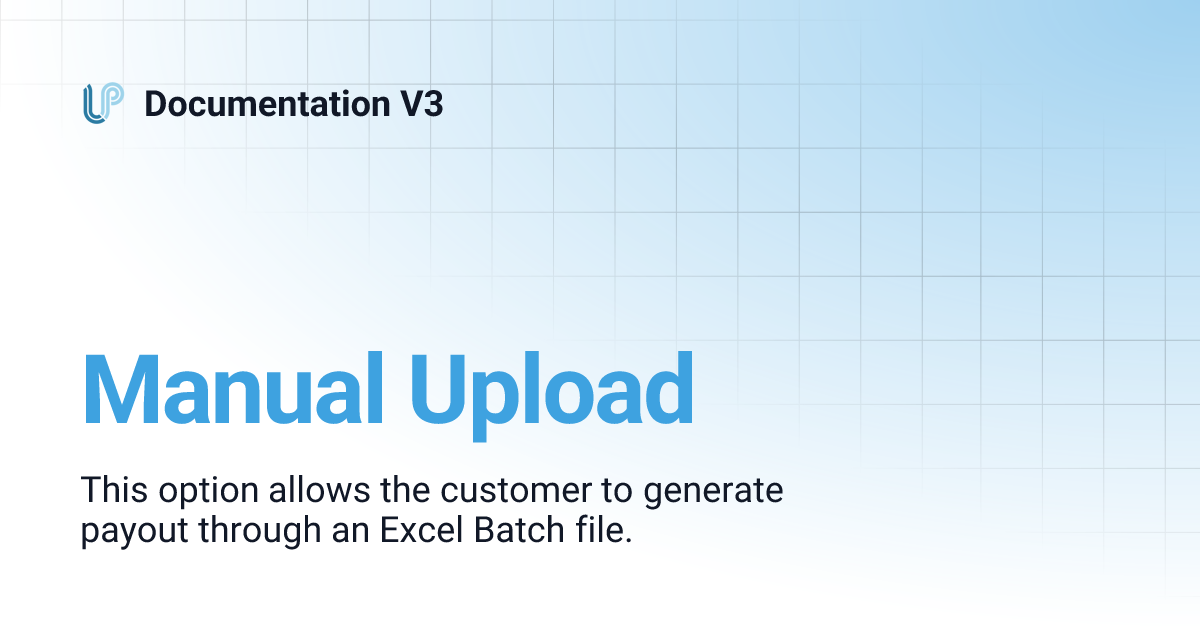 Manual Upload | Documentation V3