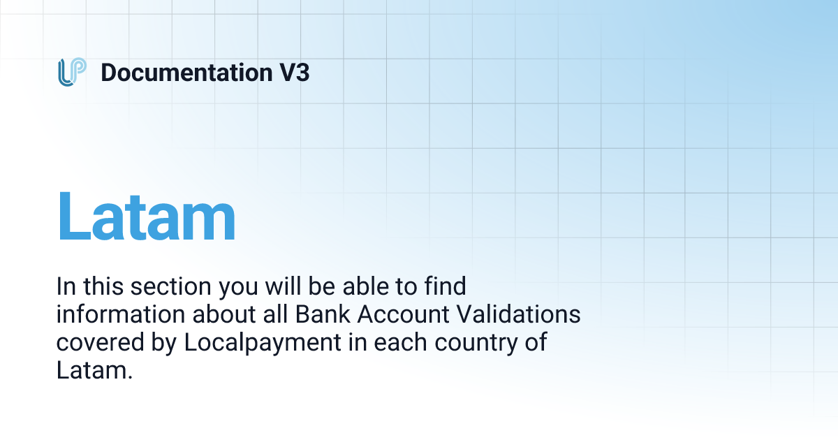 Latam | Documentation V3